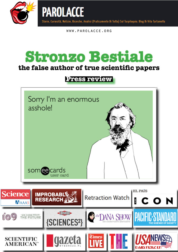 The true story of Stronzo Bestiale (and other scientific jokes) | Parolacce